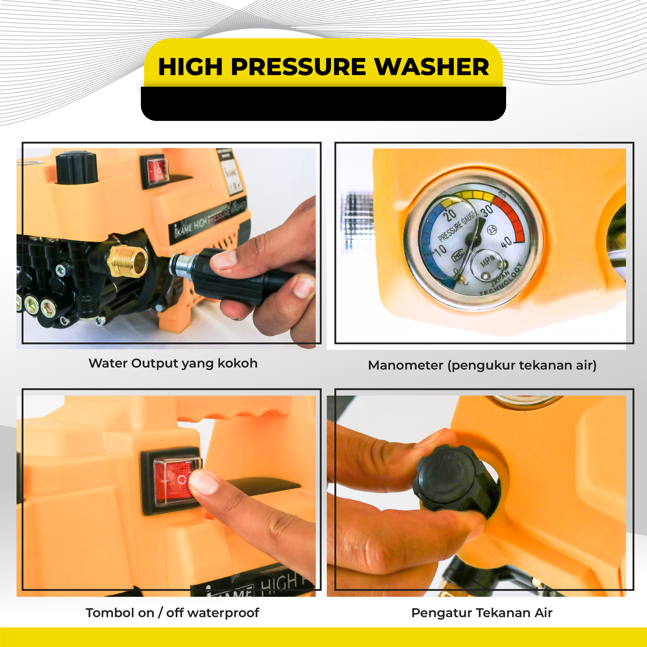 High Pressure Washer 220 bar - Ikame Indonesia